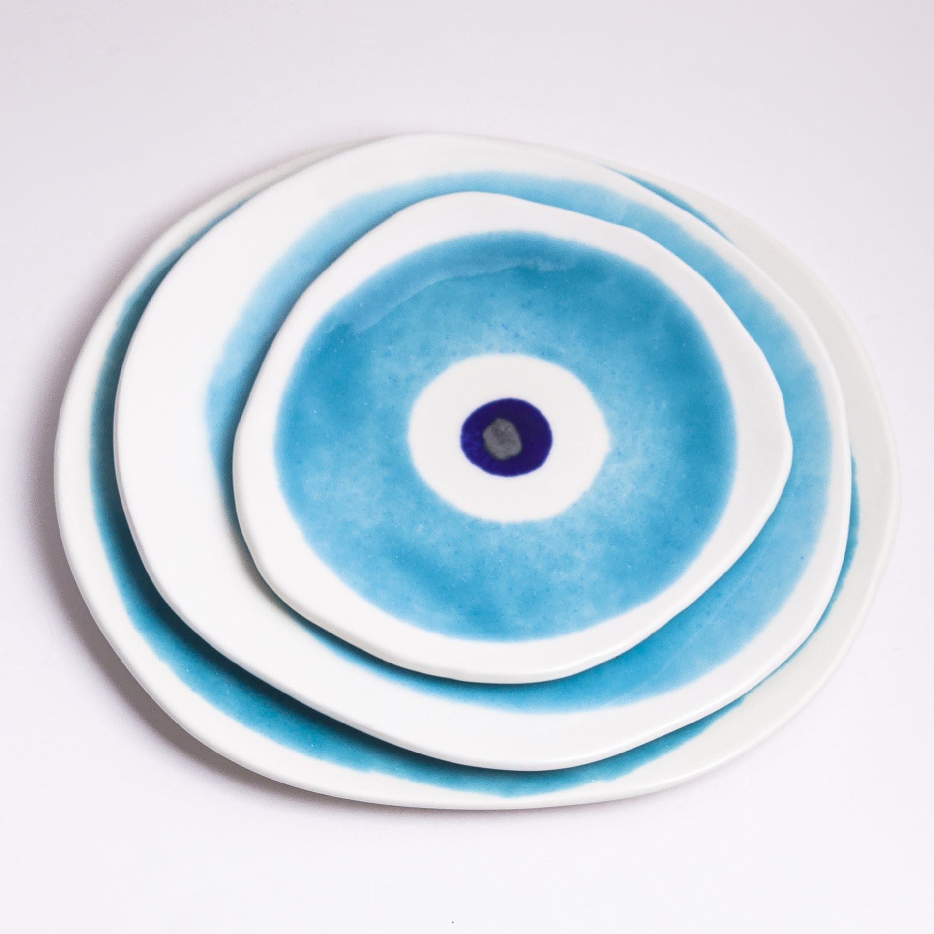 Evil Eye Ceramic Dinner Plate A & melisses gallery